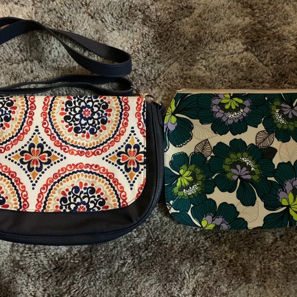 thirty-one | Bags | Thirtyone Studio 3 Classic Base Purse Navy Pebble ...